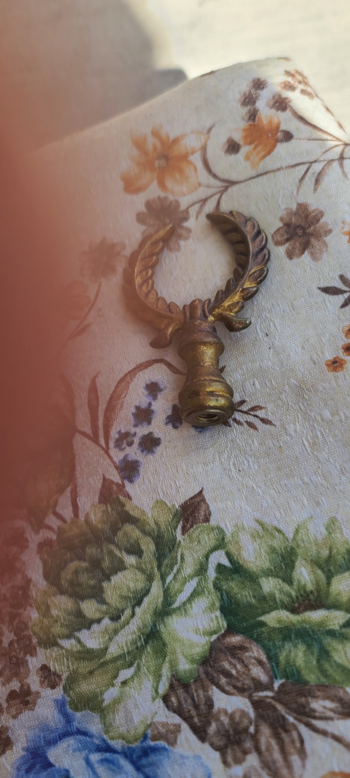 Vintage Laurel Leaf Victory Open Wreath Brass Lamp Finial, Patina PIPE ...