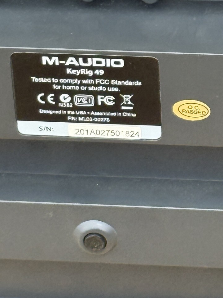 M-Audio KeyRig 49 Midi Keyboard 49-Key USB MIDI Controller w/ USB Cord ...