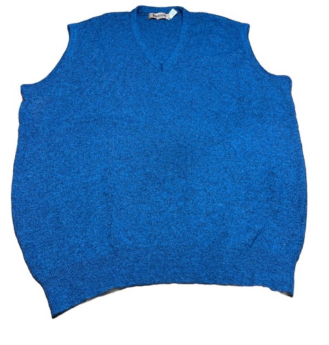 Vintage Jantzen Sweater Vest Mens 2XLT Blue Knit Acrylic Made In USA | eBay