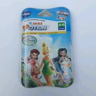 Vtech V.Smile V Motion Tinker Bell Learning Game Disney Fairies Ages 4 ...