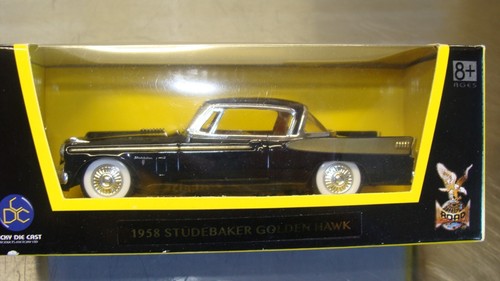1958 STUDEBAKER GOLDEN HAWK BLACK 1/43 DIECAST MODEL CAR BY ROAD ...