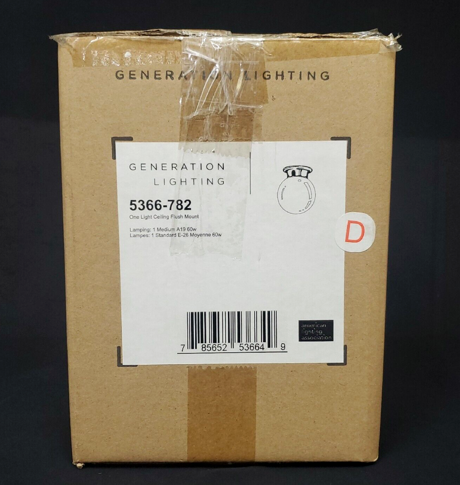 Gen. Lighting - One Light Ceiling Flush Mount - Heirloom Bronze - Model ...