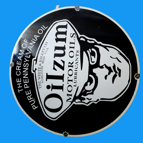 Porcelain Oilzum Enamel Sign Size 30x30 Inches Double Sided | eBay