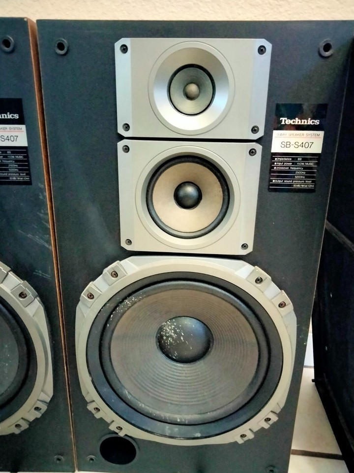 Vintage Pair Technics SB-S407 3 Way 150 Watts Hi-Fi Speakers Tan ...