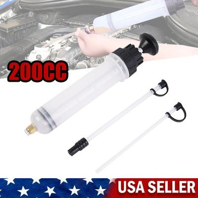 200CC Automotive Fluid Extraction & Filling Syringe Kit Vacuum Pump Oil ...