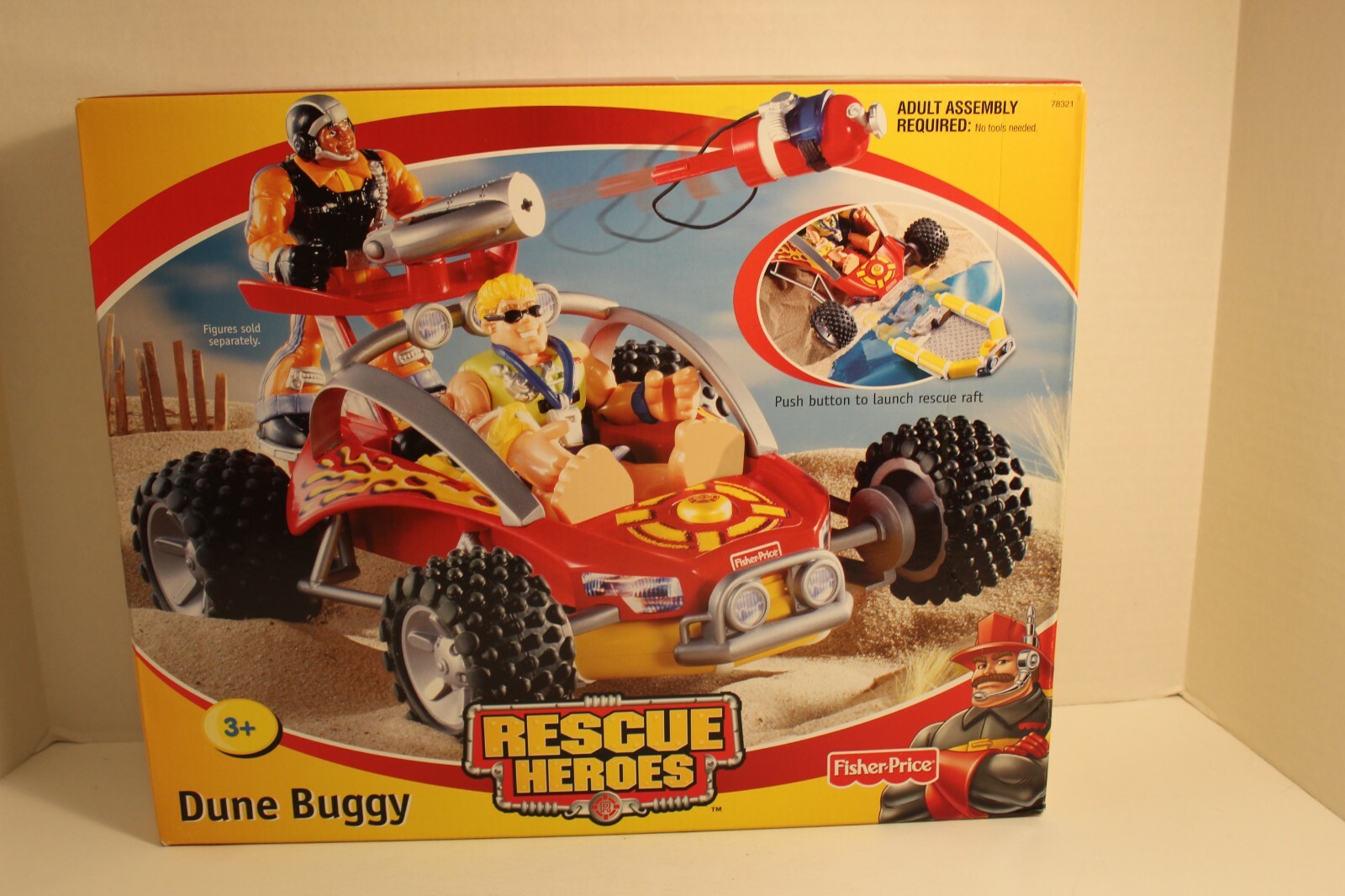 Rescue Heroes Dune Buggy Fisher Figure Included Sand Play for sale ...