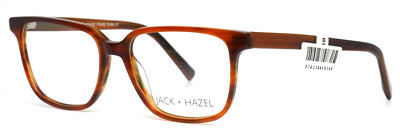 JACK + HAZEL Chase Blonde Mens Square Full Rim Eyeglasses 52-16-145 B ...