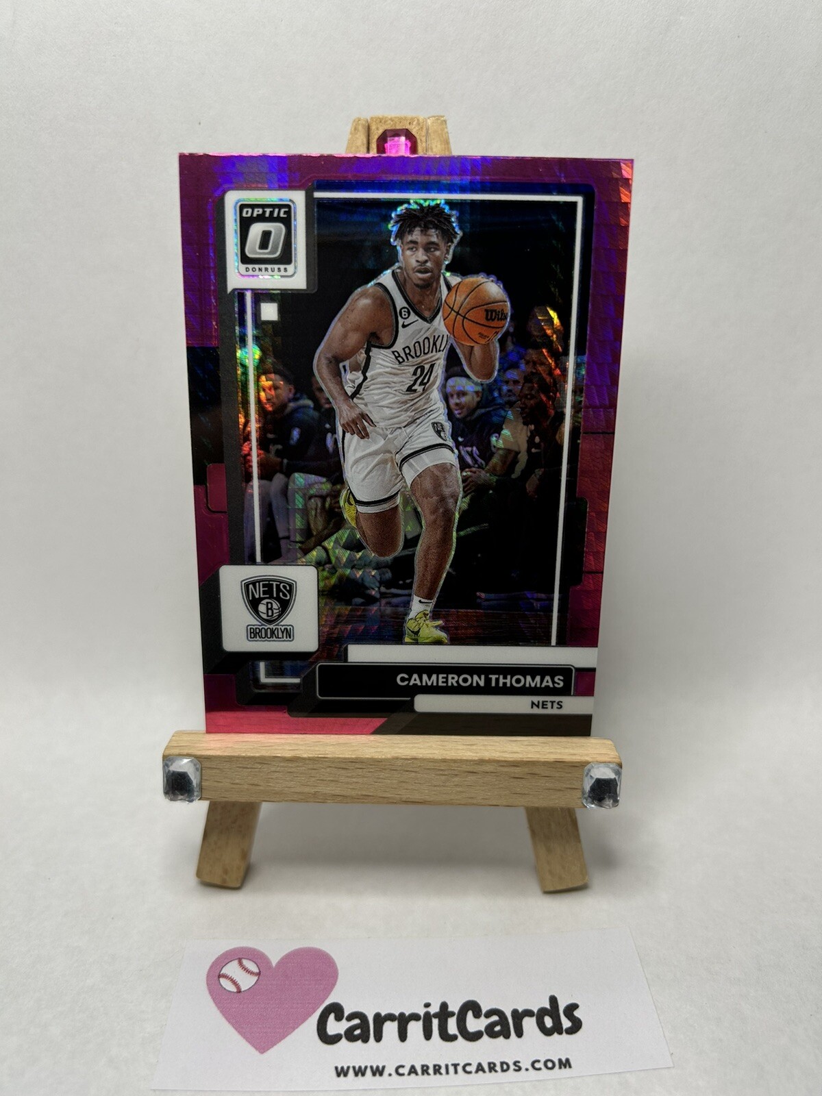 CAMERON THOMAS 2022-23 Panini Donruss Optic HYPER PINK PRIZM Brooklyn ...