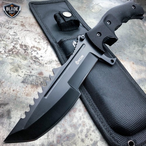 11" CSGO Huntsman Tactical Tracker FIXED Blade Survival Bowie Combat ...