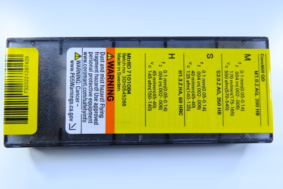 NEW BOX SANDVIK 7101084 COROMILL QD-NG-0300-020E-SM 1130 LATHE CARBIDE ...