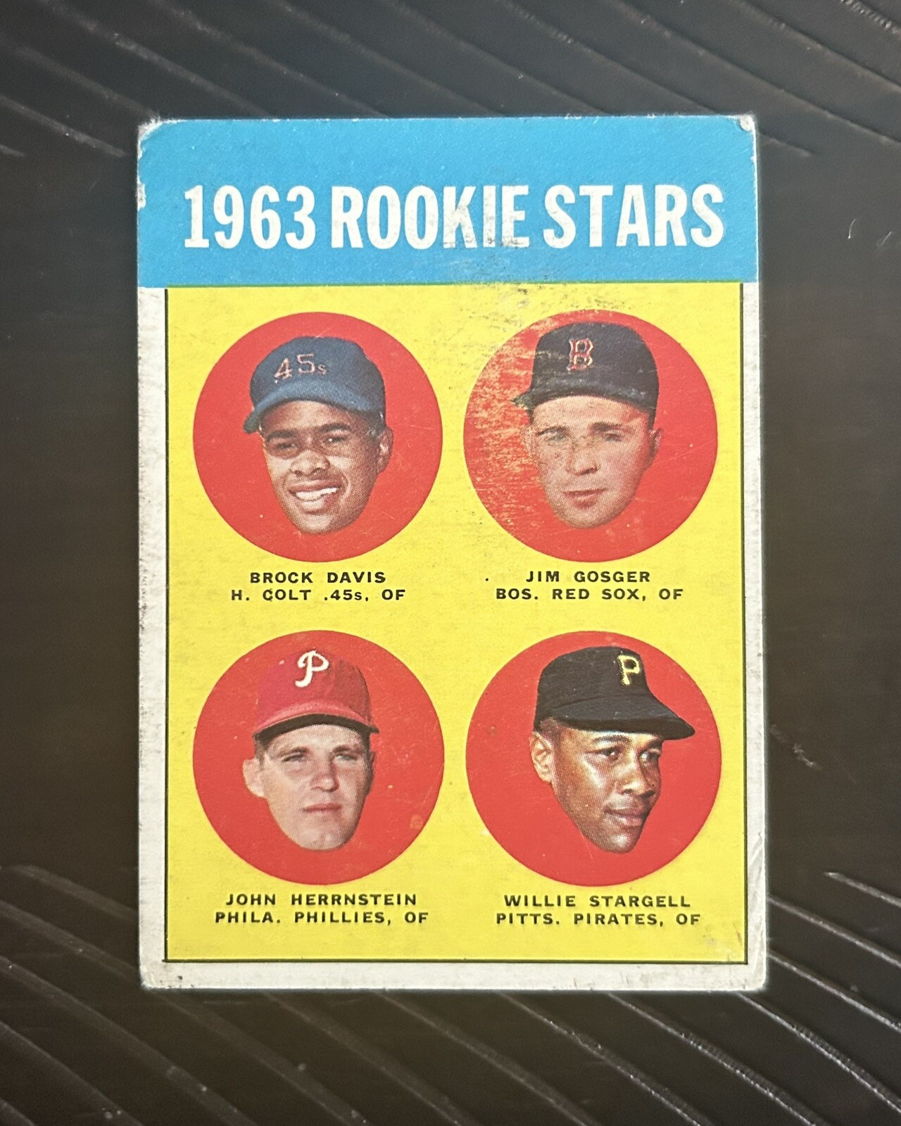 1963 Topps #553 Stargell/Gosger/Davis/Herrnstein Rookie Stars Pirates ...