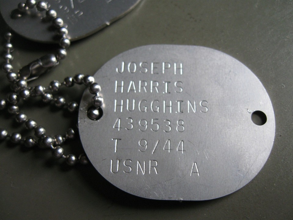 M1943 stainless steel World war 2 Navy and marine dog tag reproductions ...