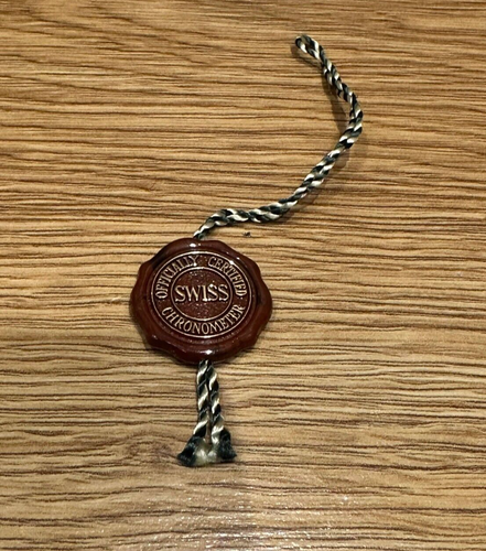 Genuine Rolex Burgundy Hang Swing Tag Certified Chronometer Rolex Watch ...