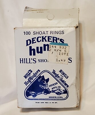 DECKER'S HUMP HILL'S SHOAT RINGS FOR HOGS 100 pcs. few might be missing ...