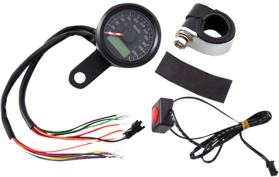 DS SS Black Face Metric Speedometer w Indicator Lights Sportster 883 92 ...