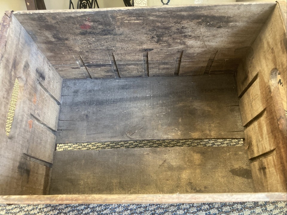 Vintage Wooden Soda Crate Seven Up 7-Up Wood Box Joyce Joliet Illinois ...