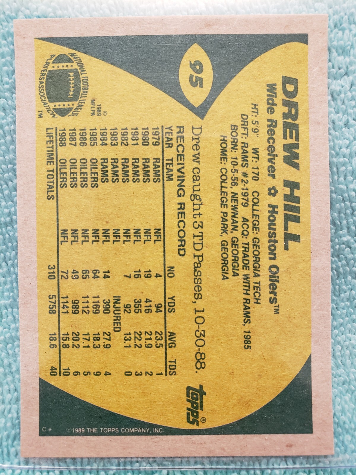 1989 Topps - #95 Drew Hill for sale online | eBay