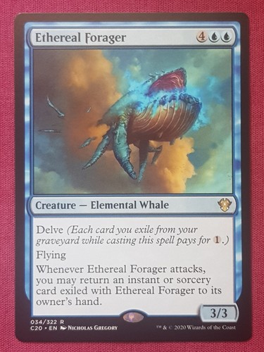 Magic The Gathering COMMANDER 2020 C20 ETHEREAL FORAGER blue card MTG ...