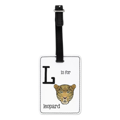 Letter L Is For Leopard Visual Luggage Tag Suitcase Bag - Funny Travel ...