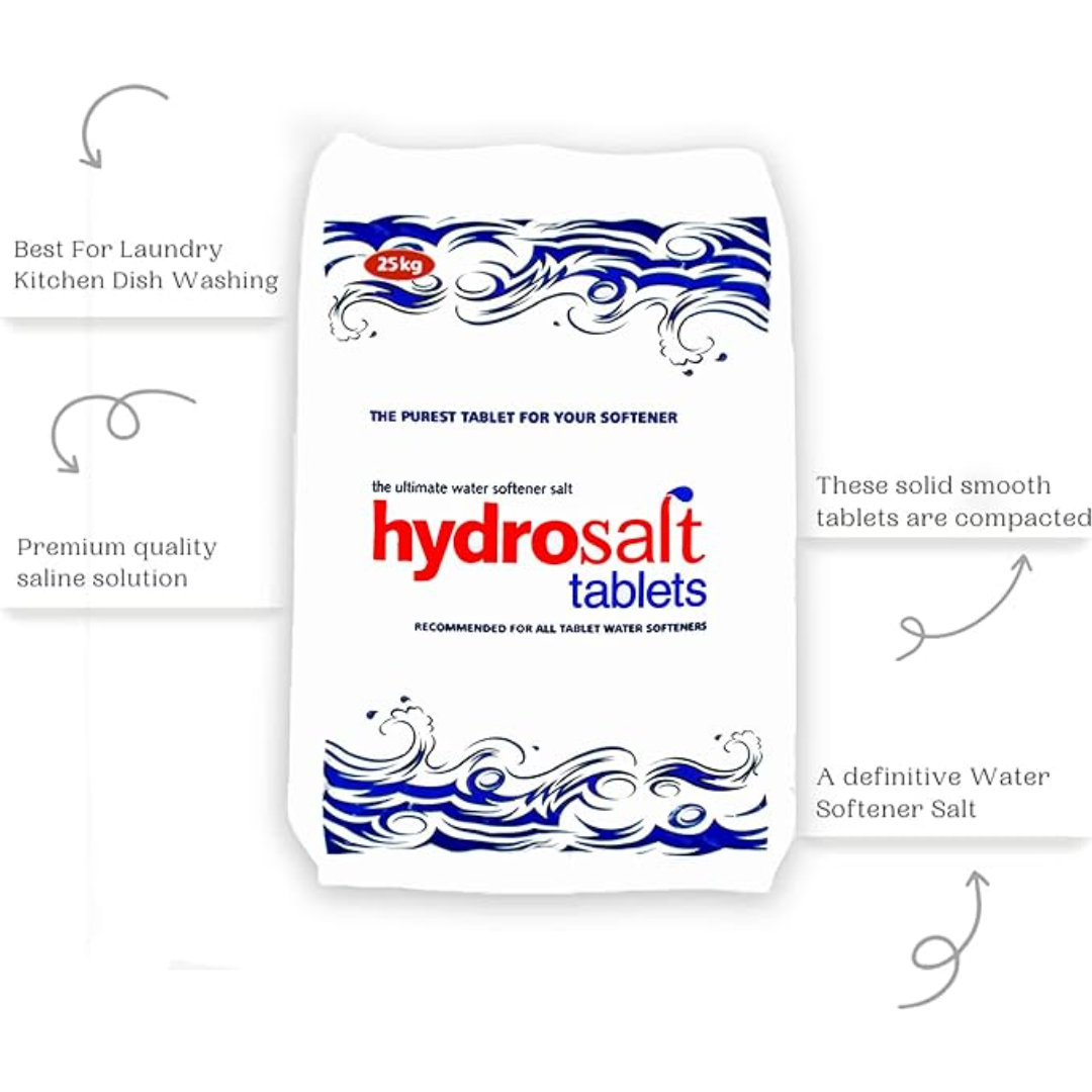 HYDROSOFT SALT TABLETS | 25KG BAG | Water Softener | FCC Food Grade 1 ...
