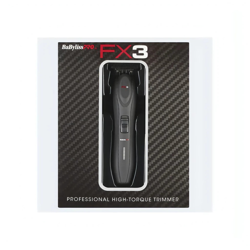 BaByliss PRO FX3 Matte Black Trimmer 360 Exposed Zero Gap T-Blade 110 ...
