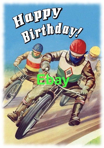 Speedway Happy Birthday Card with envelope (type 03b) | eBay