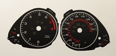 Lockwood Speedo Conversion Dial KMH to MPH Fits: Audi A4 and Q5 Petrol ...