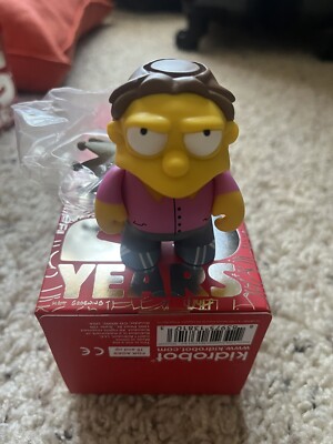 Kidrobot Simpsons 25th Anniversary Plow King Barney Vinyl Figure 3/40 w ...