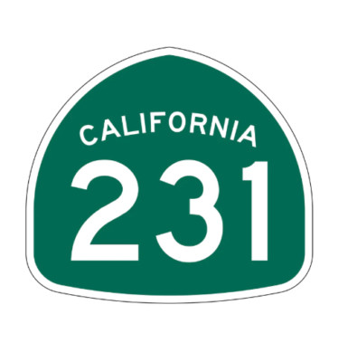7" california state route 231 highway sign bumper sticker decal usa ...