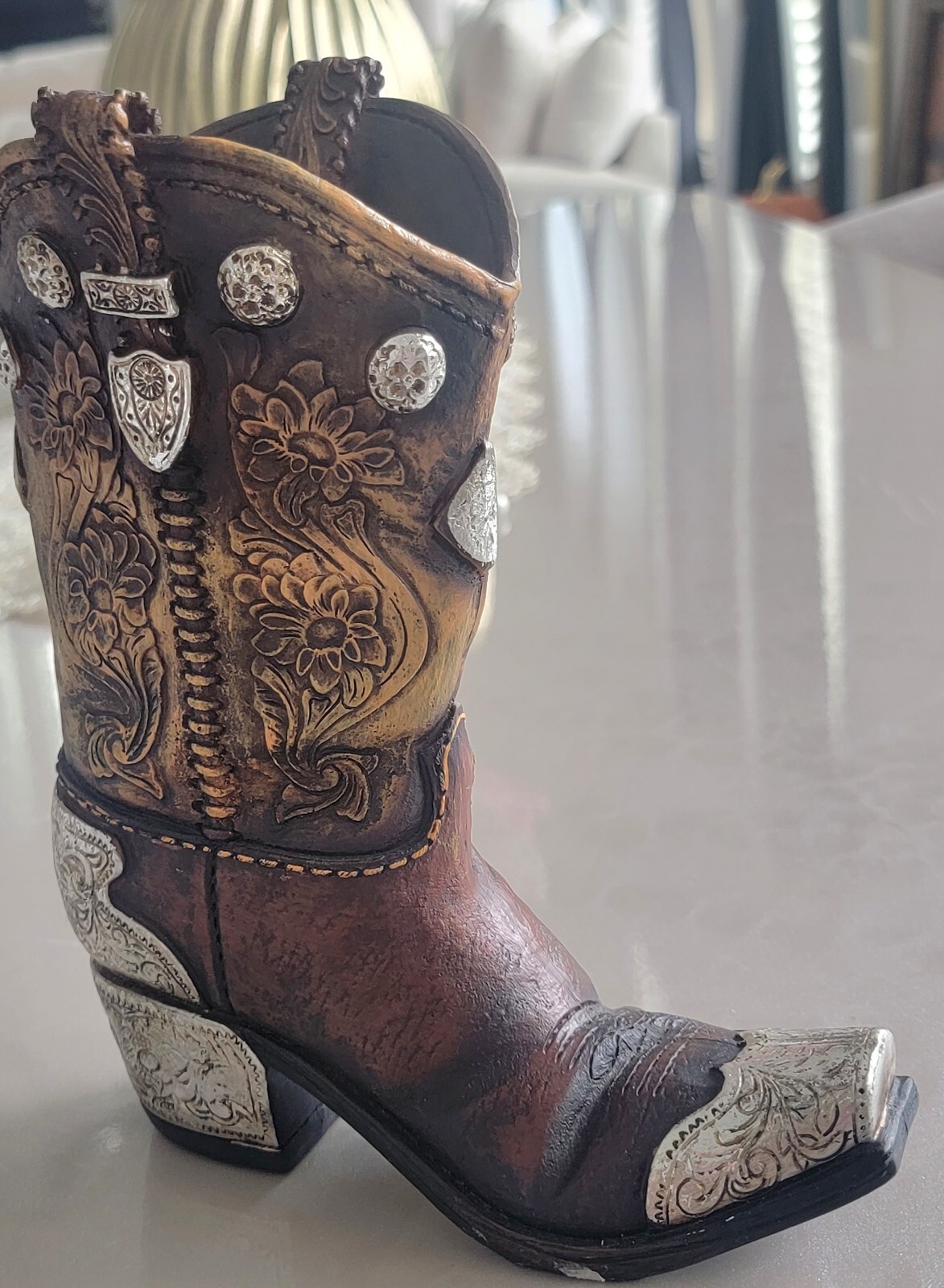 Burton Cowboy Boot Decoration Ornament Decor Western Vase#18 | eBay