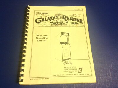 Galaxy Ranger Video Arcade Game Manual | eBay