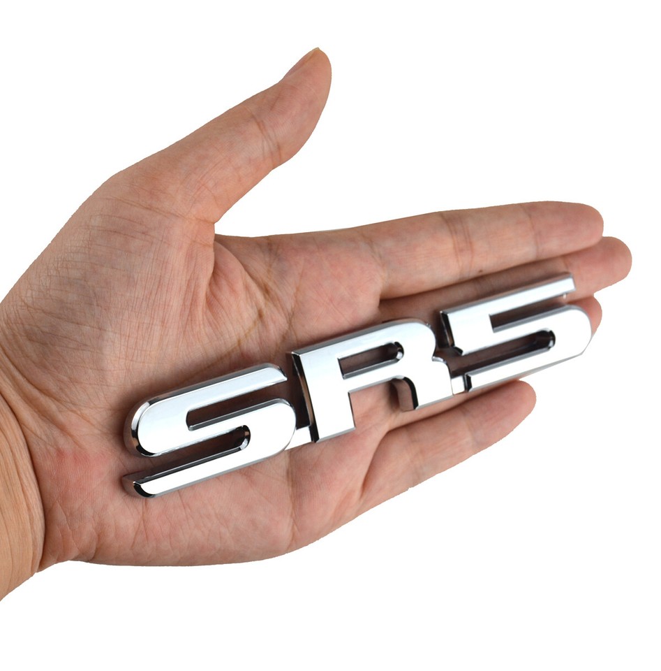 2pcs SR5 badge Decal Emblem Chrome ABS Nameplate for Tacoma Tundra | eBay
