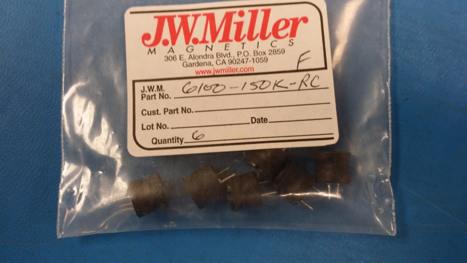 (6 PCS) 6100-150K-RC JW MILLER Fixed RF Inductors 15uH 10% ROHS (SHORT ...