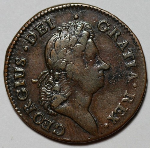 1722 Harp Right Woods Hibernia Halfpenny Colonial Copper Coin | eBay