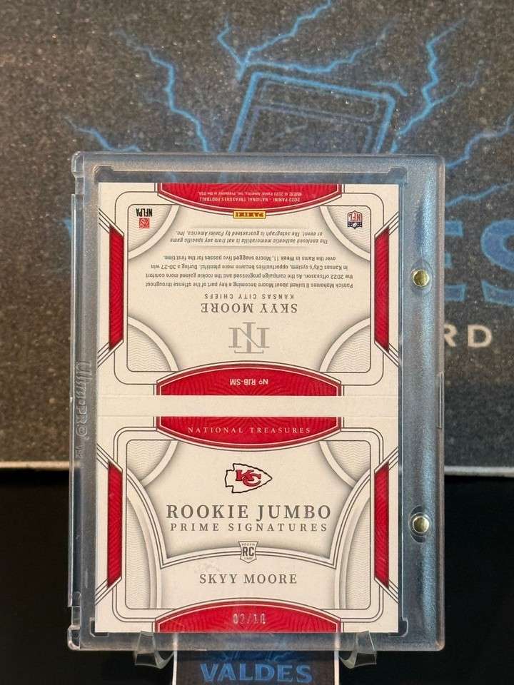 Skyy Moore NFL Shield RPA Auto /10 2022 National Treasures RC Chiefs On ...