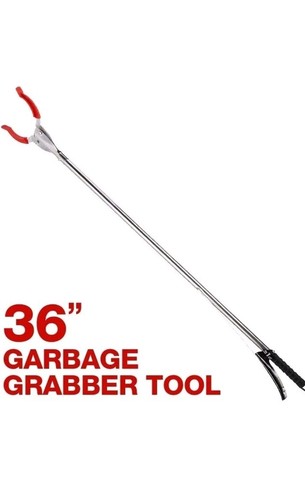 Lot of 6- 36" Trash Picker Waste Pick Grabber Tool Reach Aluminum Grip ...