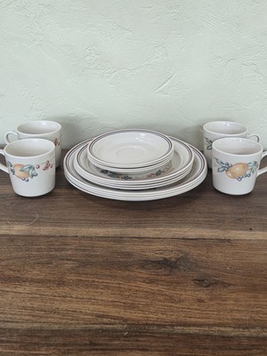 Vintage Corelle ABUNDANCE Pattern 4 pc-4 sets Dinnerware Plates And Mug ...