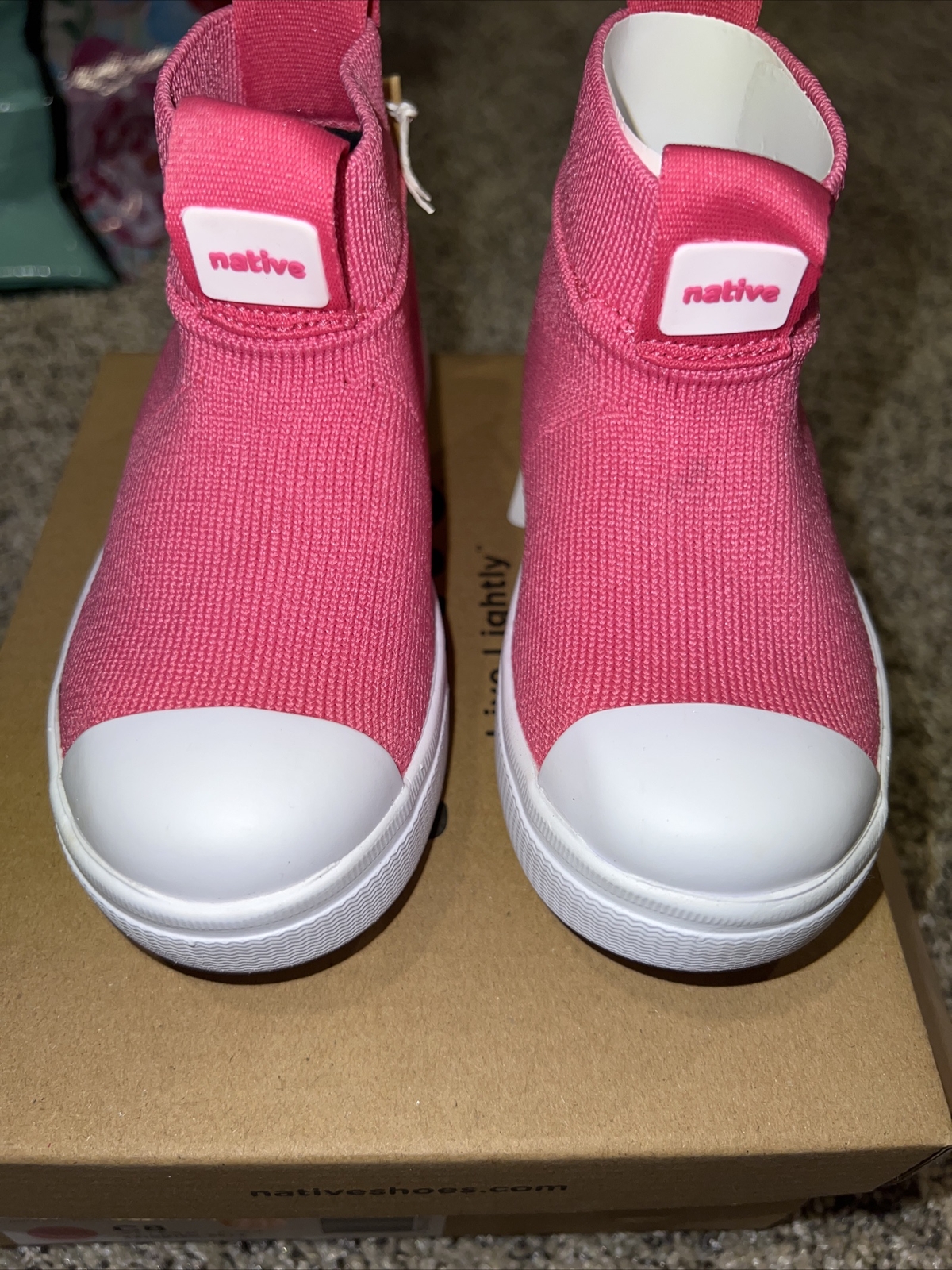 Native Jefferson 6C 8C Hydroknit Toddler Boots Pink NEW | eBay