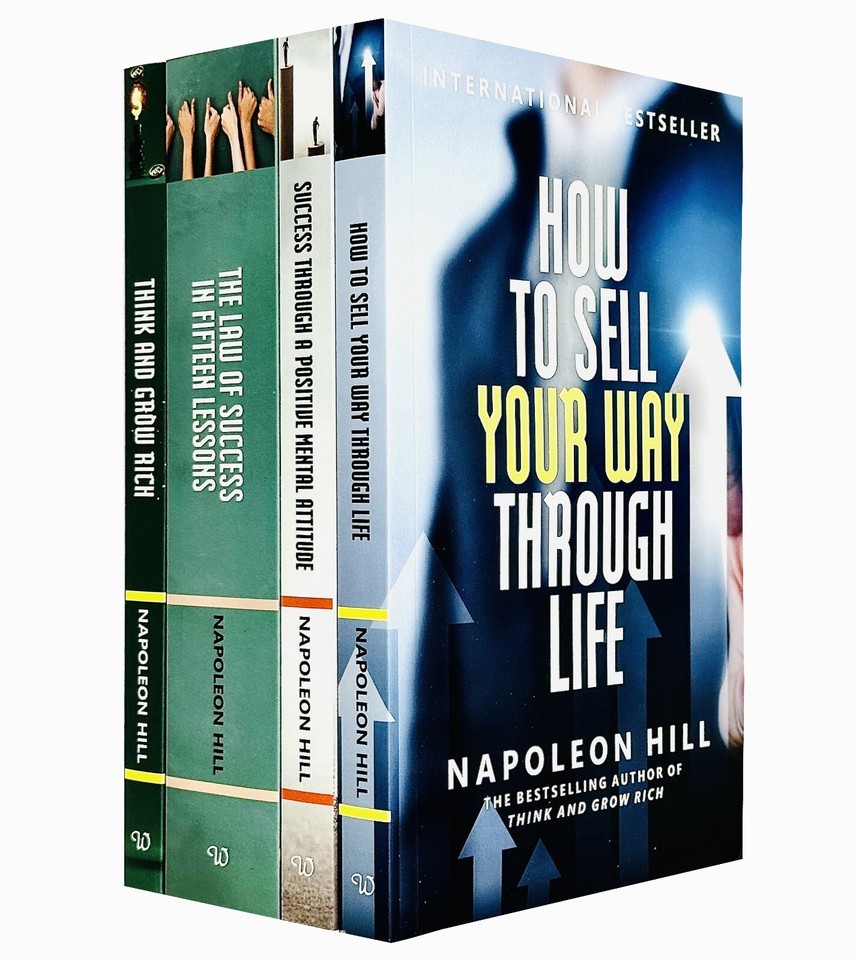 Napoleon Hill Collection 4 Books Boxed Set Law of Success in Fifteen ...