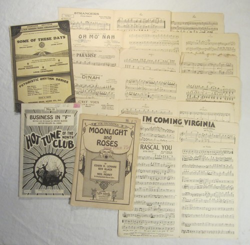 Lot of BAND SHEET MUSIC for VIOLIN - You Rascal You, DINAH, Monah ...