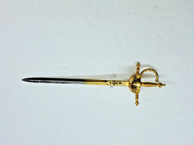 Vintage Toledo Brass Sword Toothpick Cocktail Olive Martini Spain | eBay