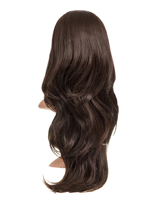 Congo Wavy Human Hair Layered Wigs & Hairpieces Koko 28" Long Wavy Half ...