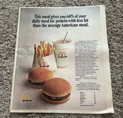 1973 McDonald's Fast Food Hamburger Newspaper Print Ad | eBay
