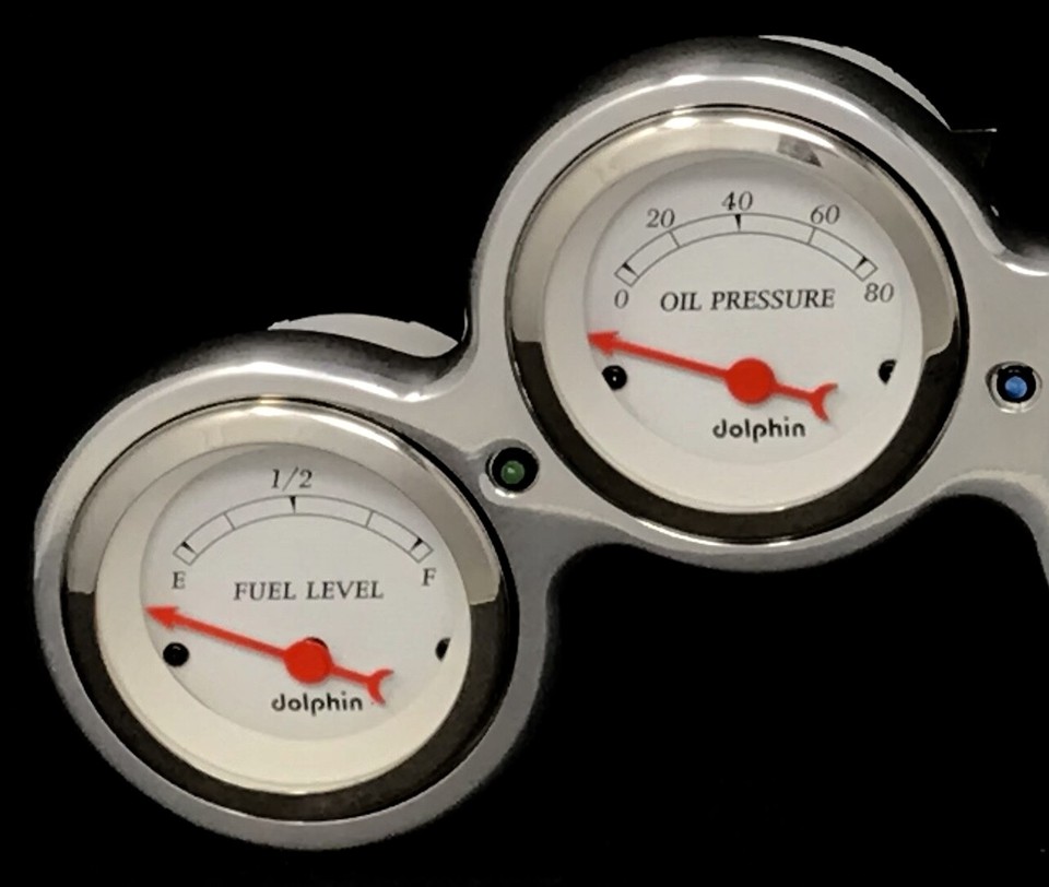 5 Gauge Dash Panel Hot Rod Street Rod Universal Mechanical White | eBay