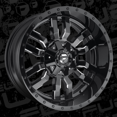 1 22 Inch Wheel Rim Fuel Offroad Black D595 Sledge D59522201847 22x12 ...