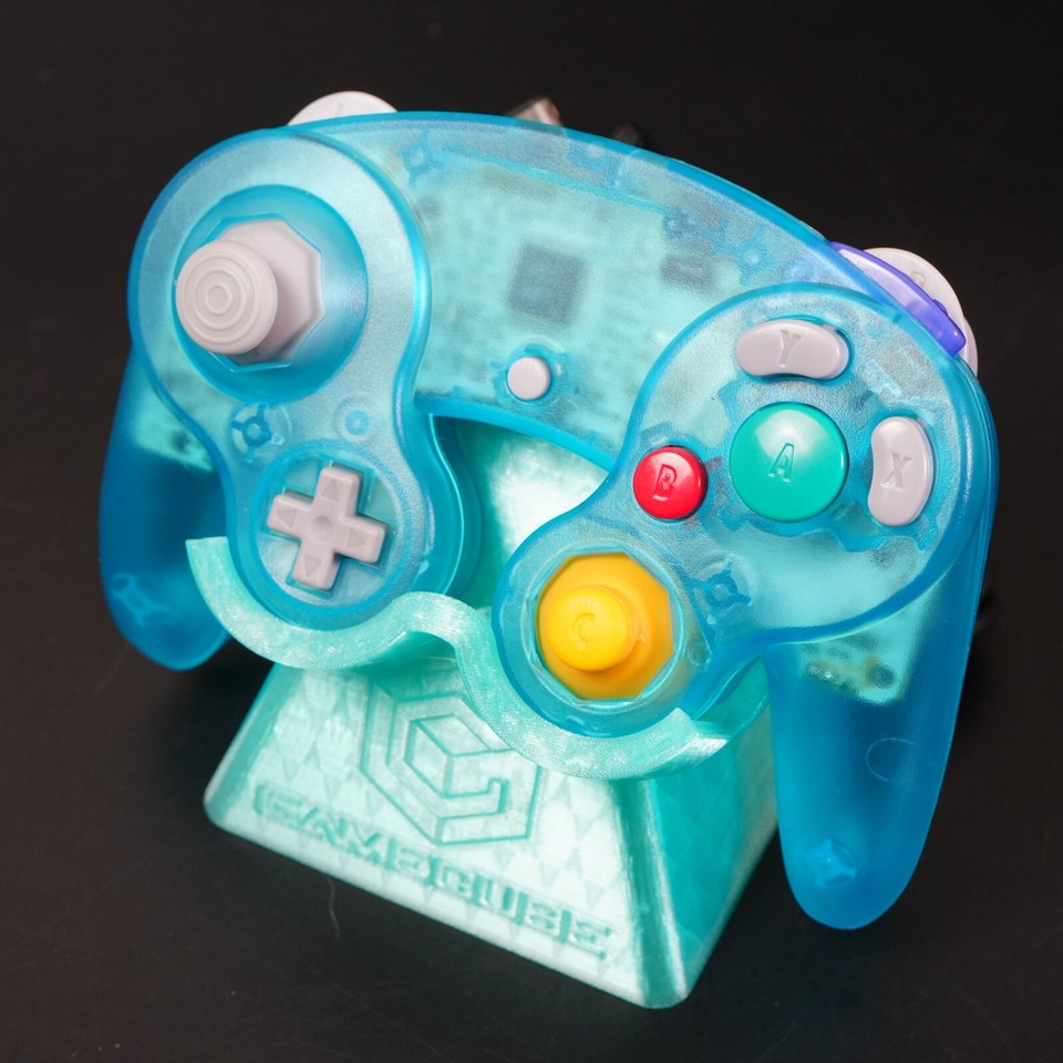 Nintendo GameCube Ice Blue Shell NTSC U-C/J Region Switch Mod w/GB ...