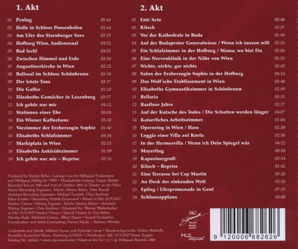 ORIGINAL CAST WIEN 2005 - ELISABETH-DAS MUSICAL-GESAMTAUFNAHME 2 CD ...