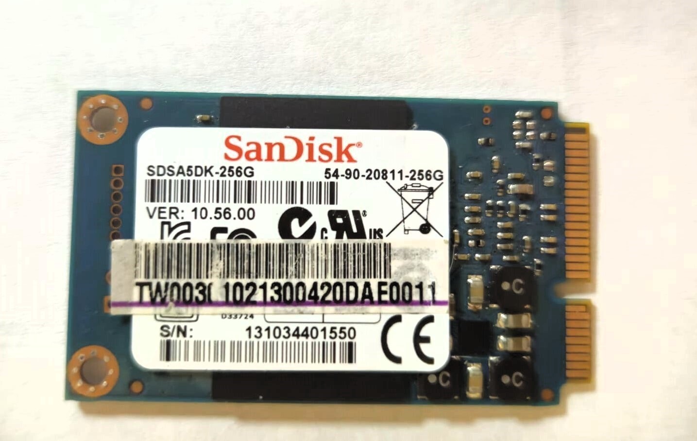 Lot of 2 x 256Gb Sandisk mSATA SSD... X110 SD6SF1M-256G-1022i / SDSADK ...