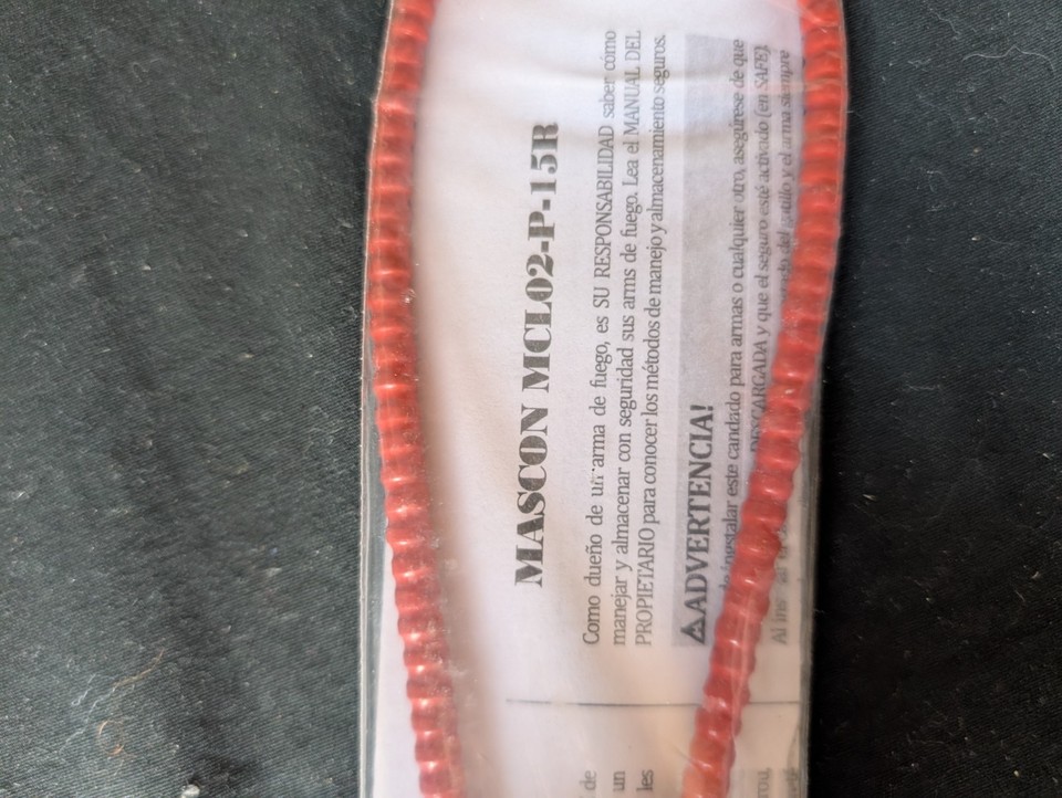 Mascon MCL02-P-15R Firearms Lock with 2 keys Instructions New Red | eBay