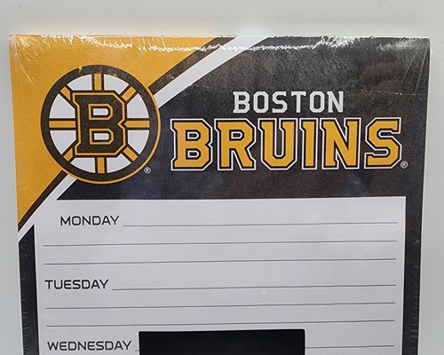 NHL Certified Boston Bruins Notepad Weekly Planner Magnetic Backing 75 ...